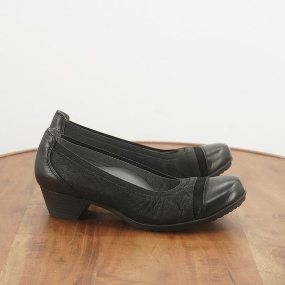 Abeo | Shoes | Abeo Womens Mia Pumps Block Heel Round Close Toe Black ...